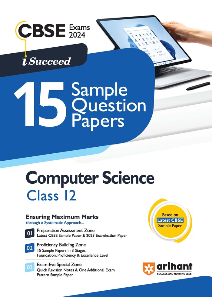 Arihant CBSE Sample Question Papers Class 12 Computer Science Book for ...