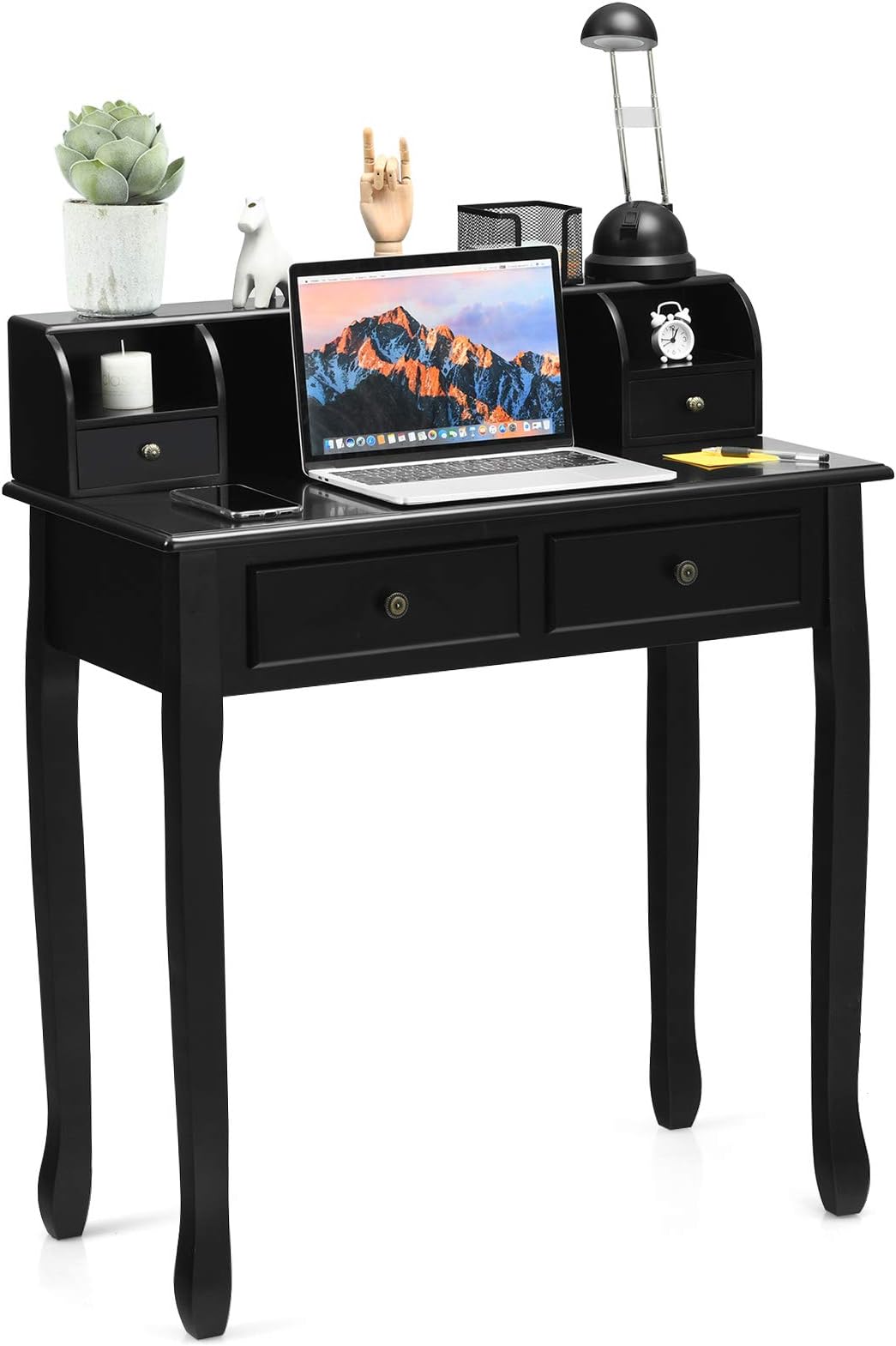 Amazon.com: Casual Home Office Concealed Compartment Desk, Truffle ...