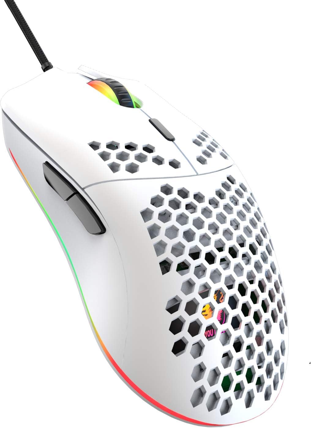 Wired Gaming Mouse, 6 RGB Lighting 6400 DPI Programmable USB Gaming ...