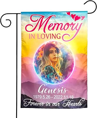 Amazon.com : Custom Double Sides Memorial Flag Personalized Garden Flag ...