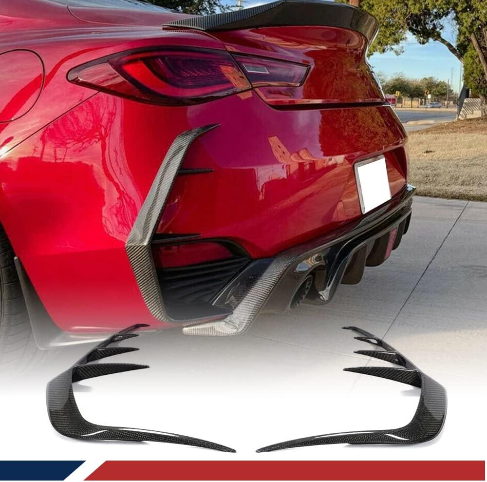 Amazon.com: Carbon Fiber Rear Canard Fins for Infiniti Q60 Q60S 2016 ...