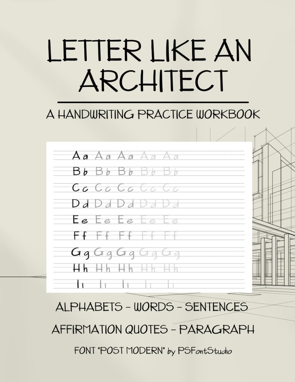 Letter Like an Architect: Handwriting Practice Book for architectural ...