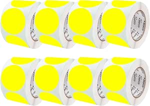 Amazon.com: Perco Fluorescent Yellow 4-Inch Perforated Circle Dot ...