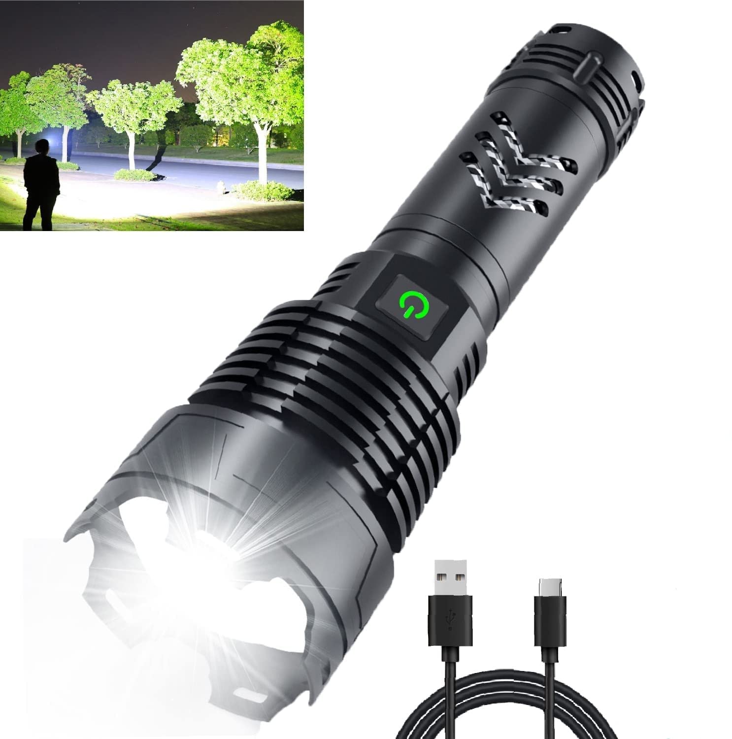 Watch LED Rechargeable Flashlights High Lumens Handheld Flashlight on ...