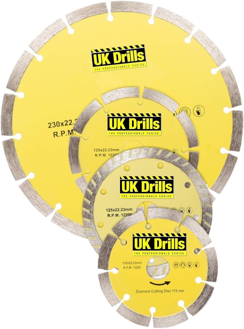UK Drills - Diamond Cutting Disc for Angle Grinders - Clean Cut, Laser ...
