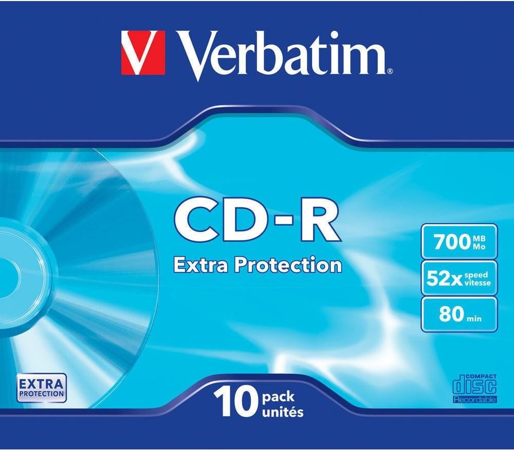 Verbatim 43415 CD-R Slim Jewel Case (Pack of 10), red : Amazon.co.uk ...