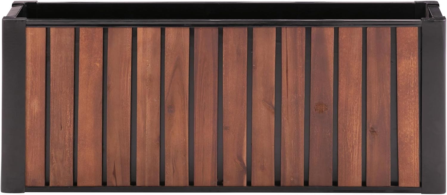 Grapevine Slat Wood and Metal Planter, Rectangular, 23.6IN : Amazon.ca ...