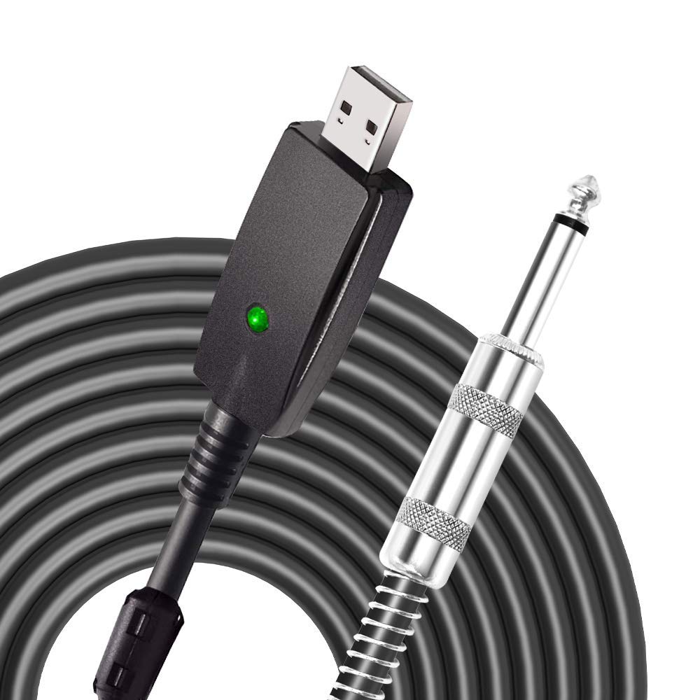 Amazon.com: USB Guitar Cable,Guitar Bass to USB Link Connection Cable ...