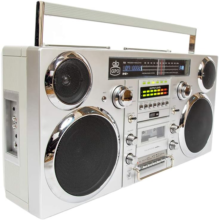 Amazon.com: GPO Brooklyn 1980S-Style Portable Boombox - CD Player ...