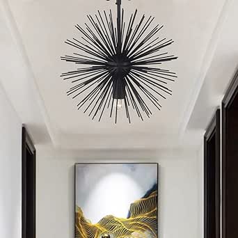 15 Inch Urchin Sphere Flush Mount Lamp Sputnik Semi Flush Mount Mid ...
