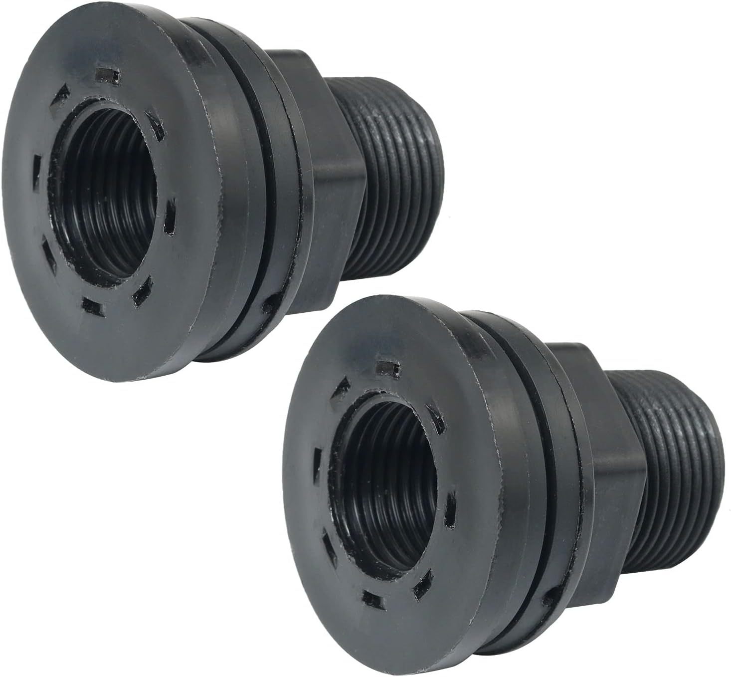 Amazon.com: SJZBIN 2PCS Black 3/4 Inch 1/2 Inch PVC Bulkhead Fitting ...