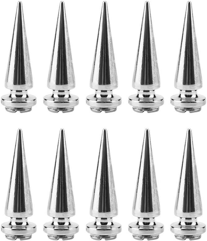 Amazon.com: HEEPDD 10 Pcs 10mm Metal Spike Rivets, Cone Spikes Metallic ...