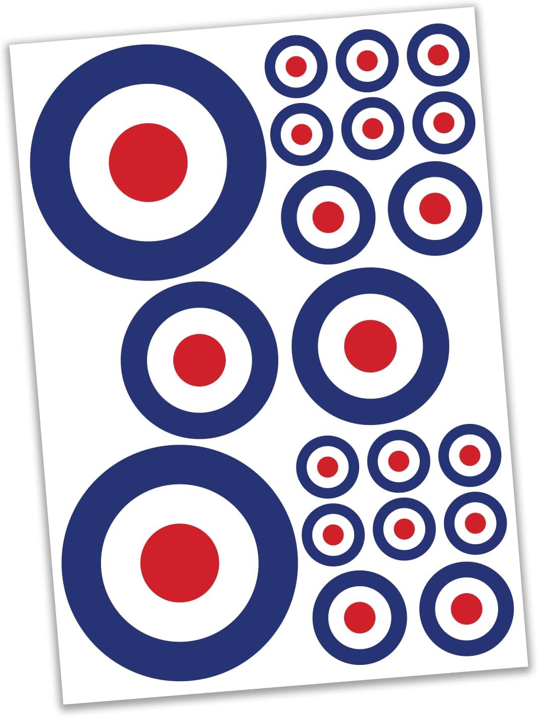 A5 Sheet Glossy Vinyl Stickers - RAF Roundel The Who Mod Target Vespa ...