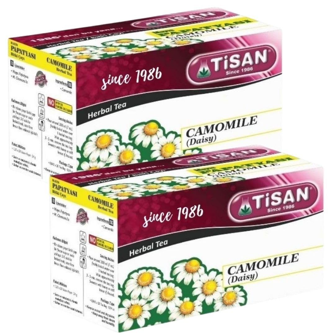 Amazon.com : Tisan Chamomile (Daisy) Tea – 40 Herbal Tea Bags | A Soft ...