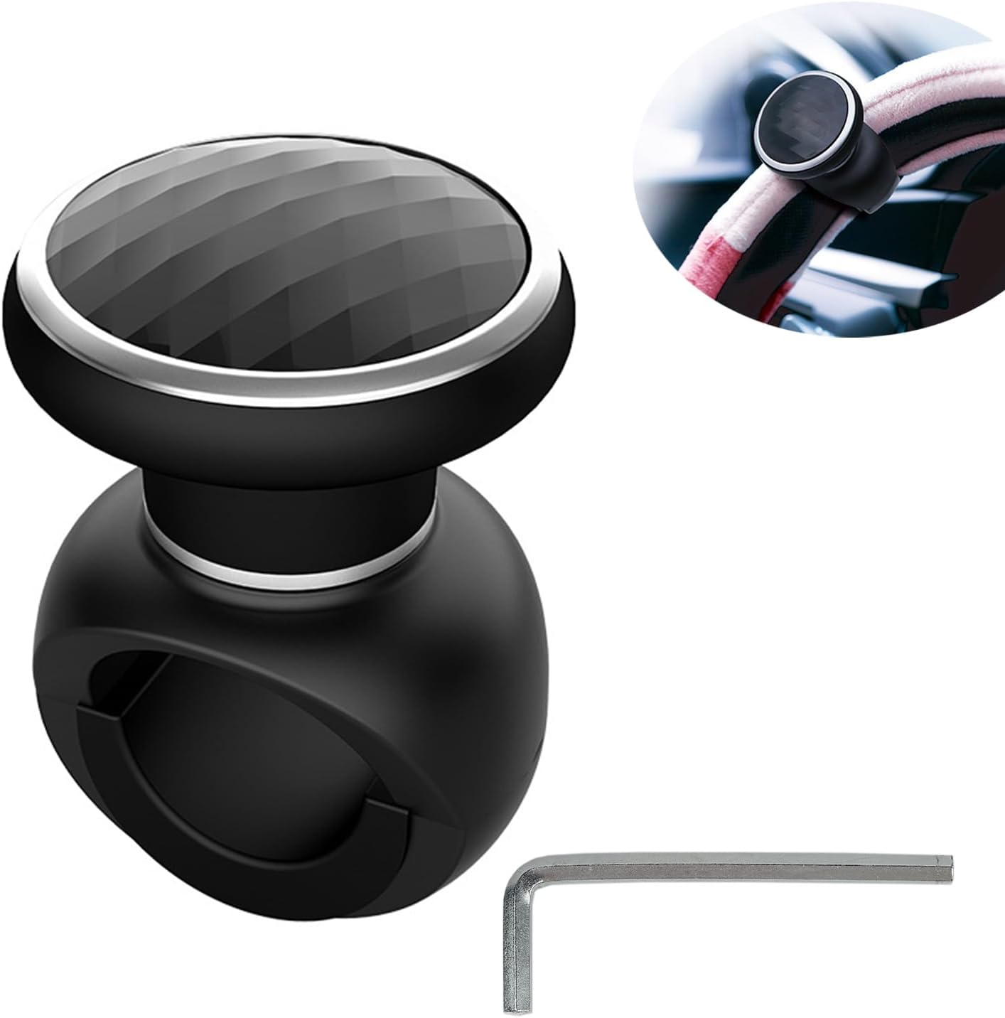 Amazon.com: Steering Wheel Knob Spinner - Universal Non-Slip Fit, ABS ...