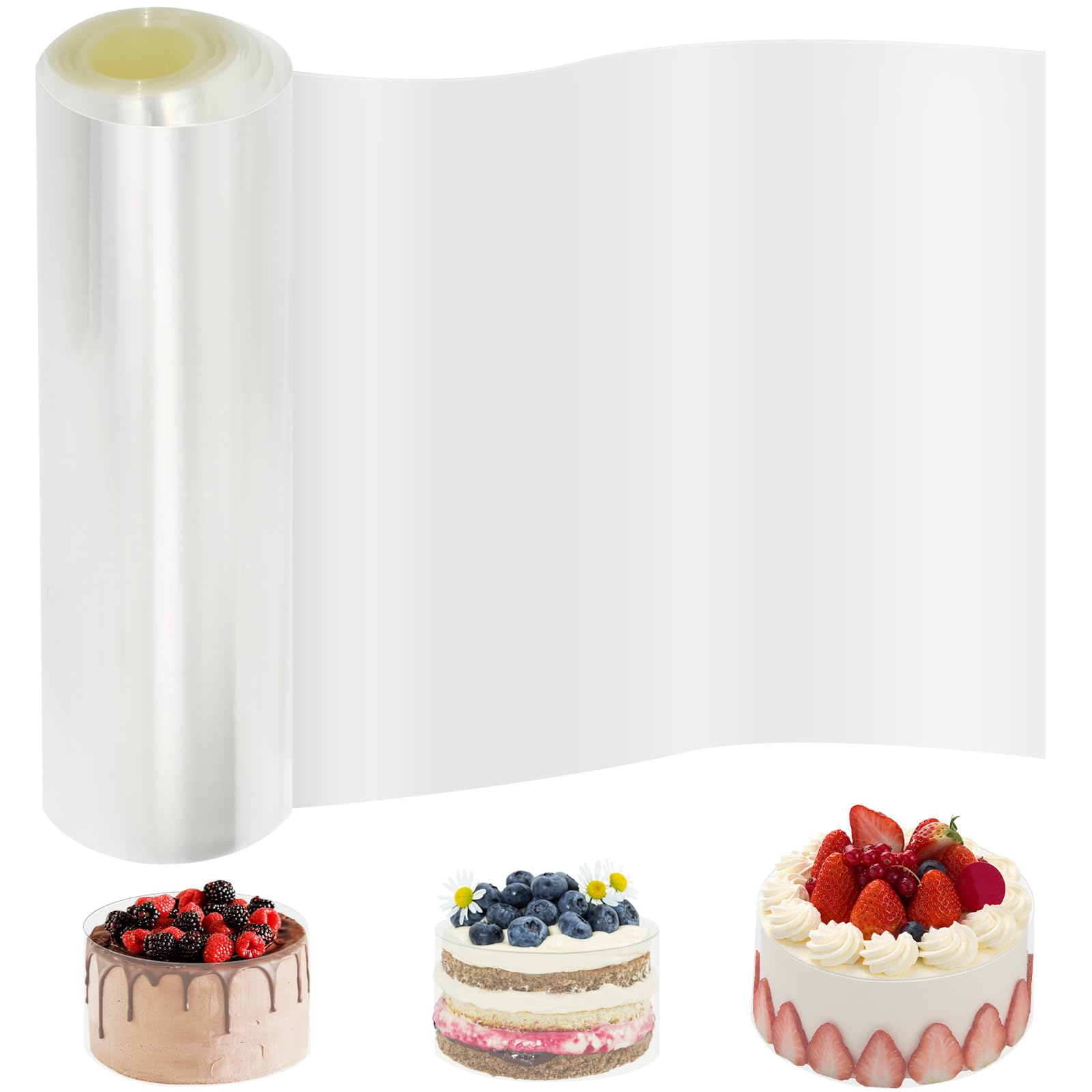 Cake Collars, ADERTOS 30cmx10m Thickened Acetate Cake Strips ...