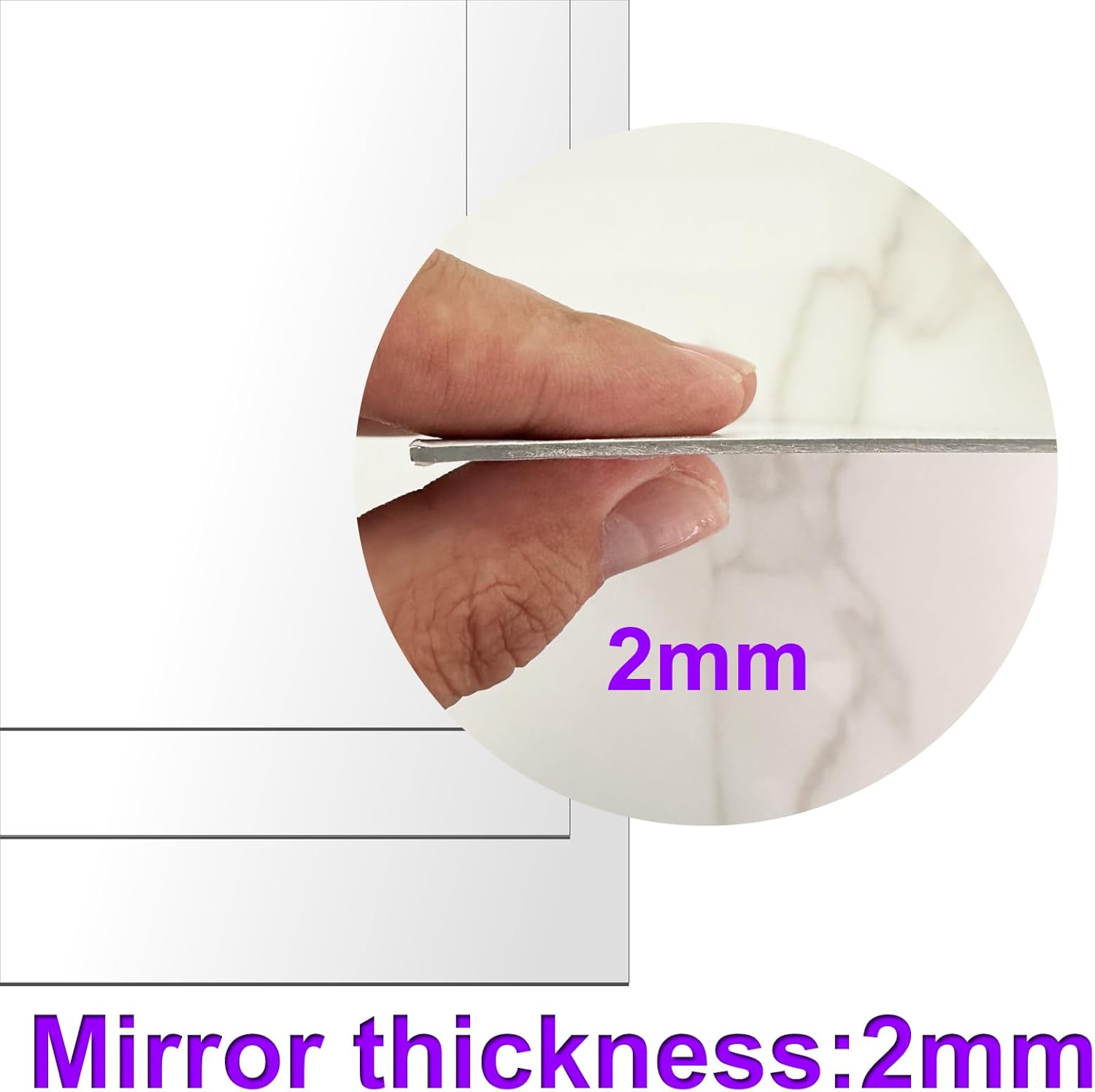 Lámina de espejo acrílico, azulejos de espejo autoadhesivos ...