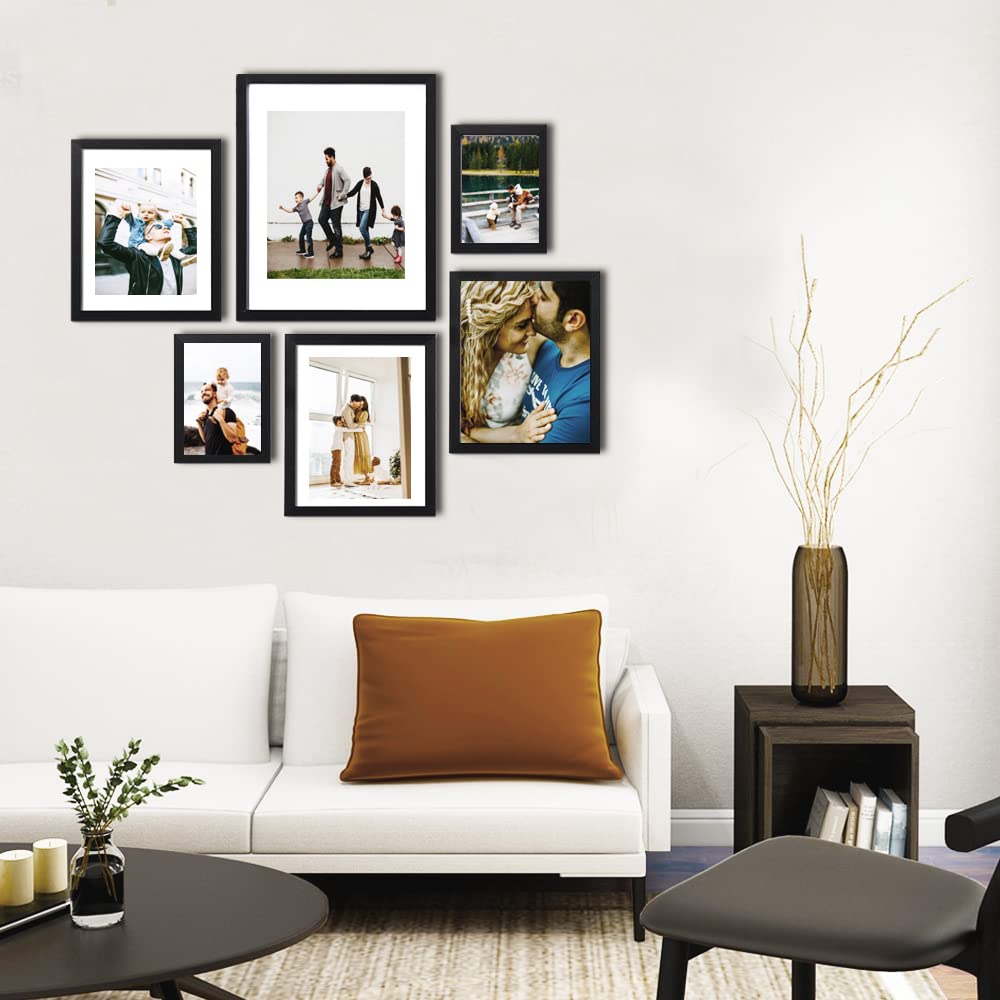 ArtbyHannah Gallery Wall Frames Picture Frame Set of 6 Black and White ...