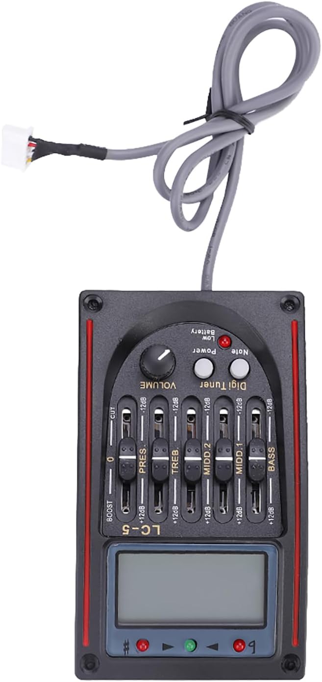 Pickup Guitar Preamp LCD 5 Band Acoustic Guitar Preamp Equalizer LC 5 ...
