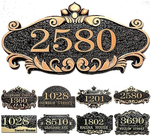 Amazon.com: Personalized House Address Plaque Custom House Number Sign ...
