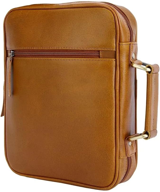 Amazon.com: Luxury Leather Bible Cover with Zipper, Bible Case for ...