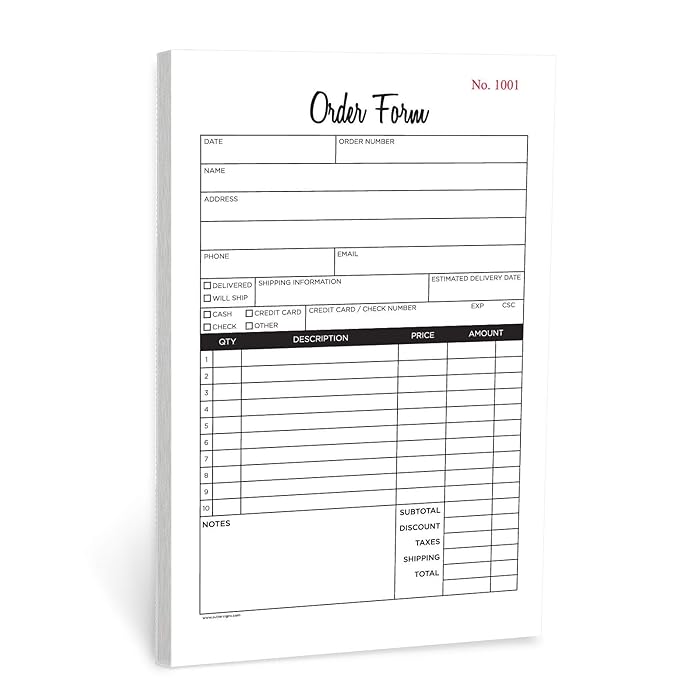 Buy 2 Part Sales Order Book | Carbonless Order Forms for Small Business ...