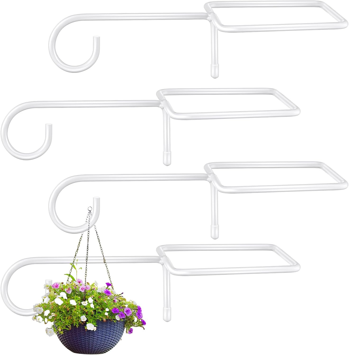 Amazon.com: Tandefio 4 Pcs Vinyl Fence Hooks 4.85 Inch Inner Diameter ...