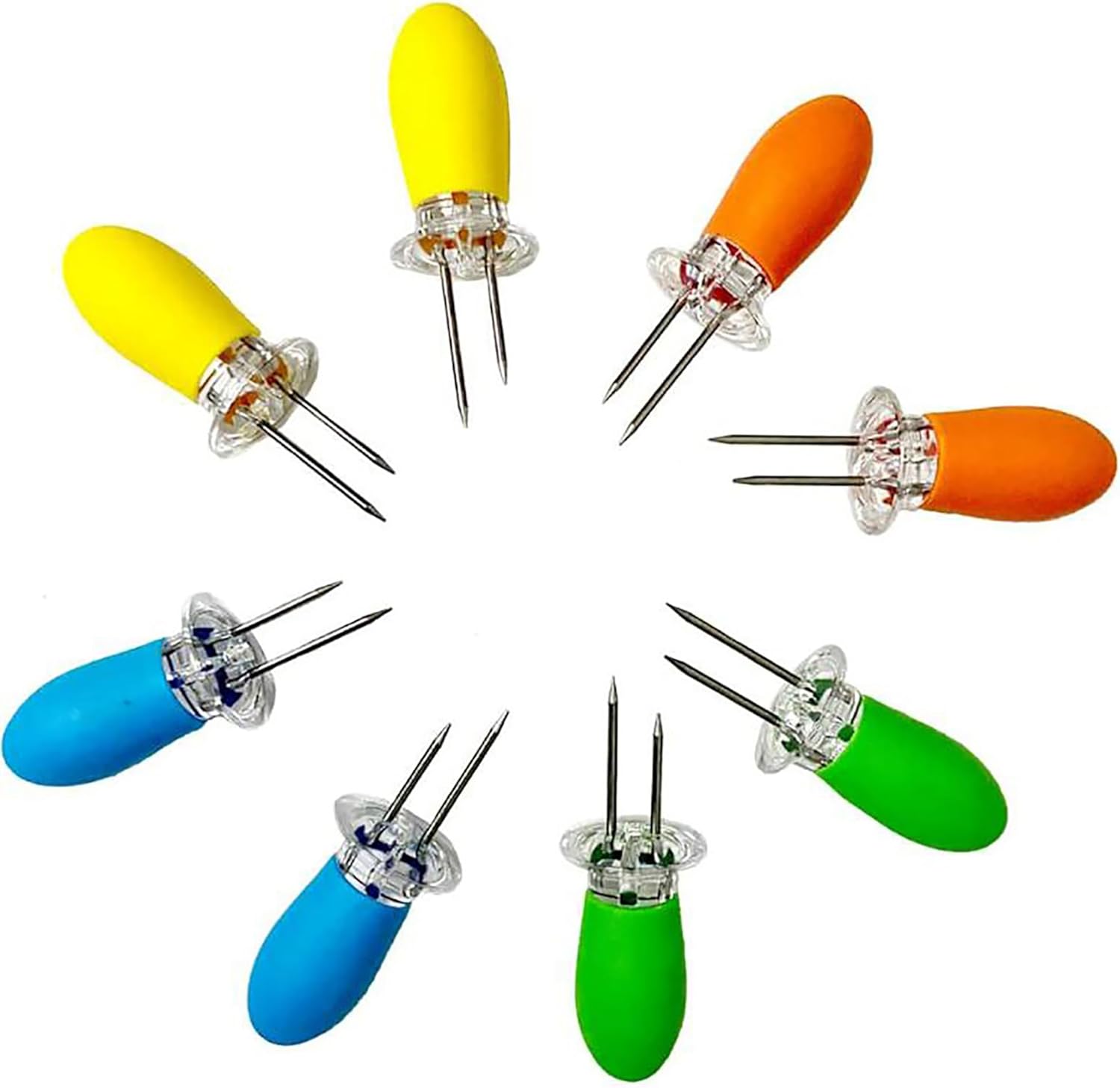 Amazon.com: 8 Pack Stainless Steel Corn Holders BBQ Corn Forks Corn ...