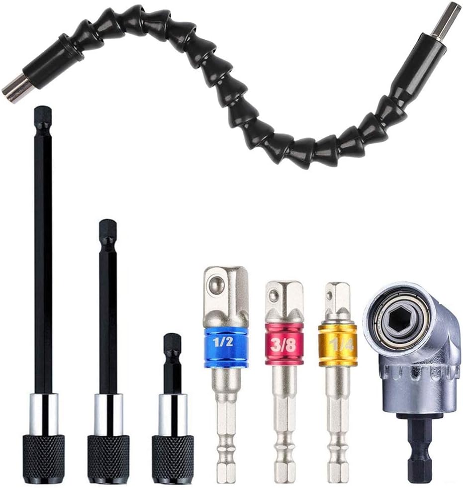 Mobiut Drill Bit Holders Set,1PCS Flexible Drill Bit Extension+1PCS ...