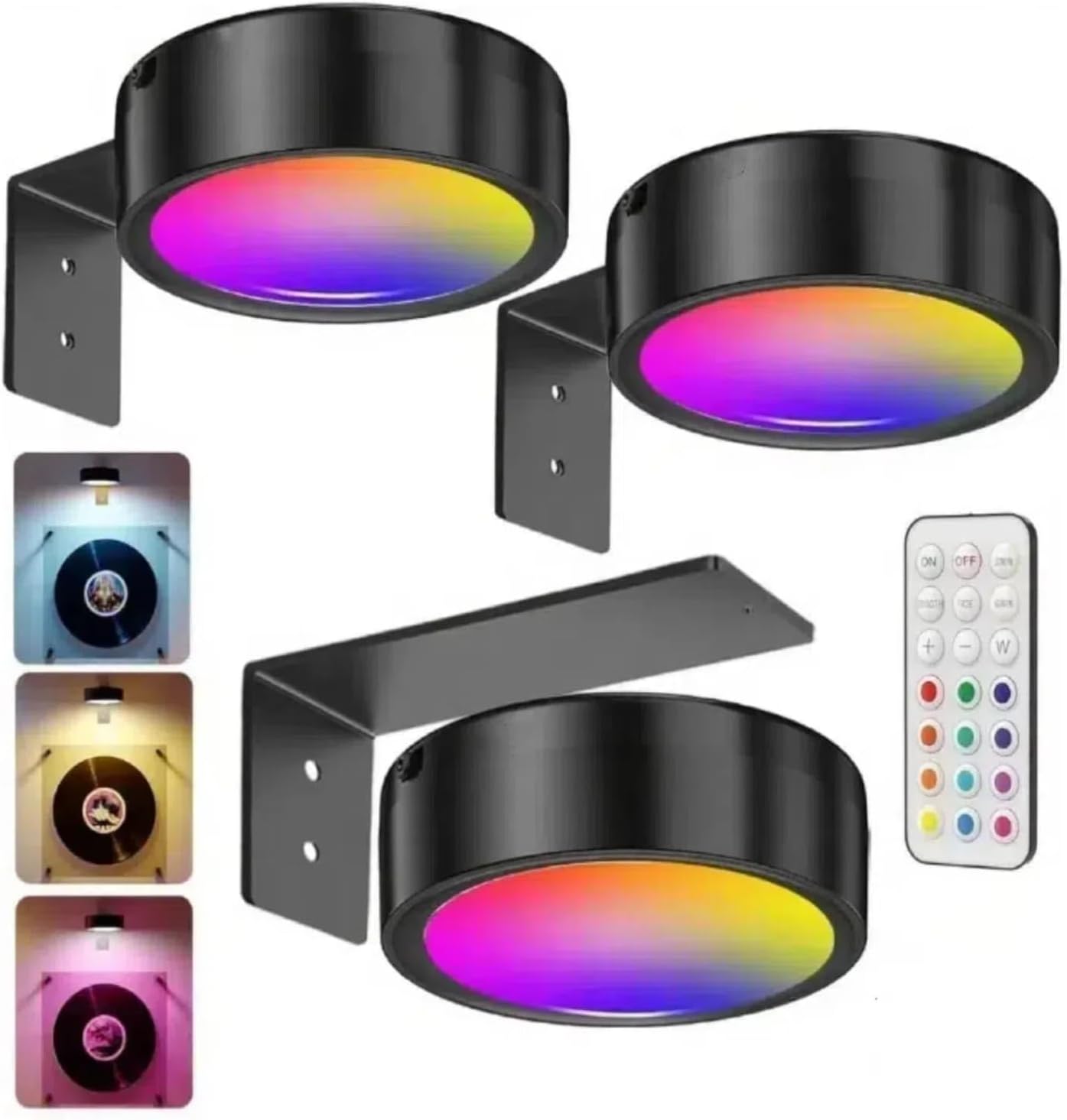 KUAEAY Lampara para Cuadro de Pared LED 3 Pack, 13 Color RGB Luces ...