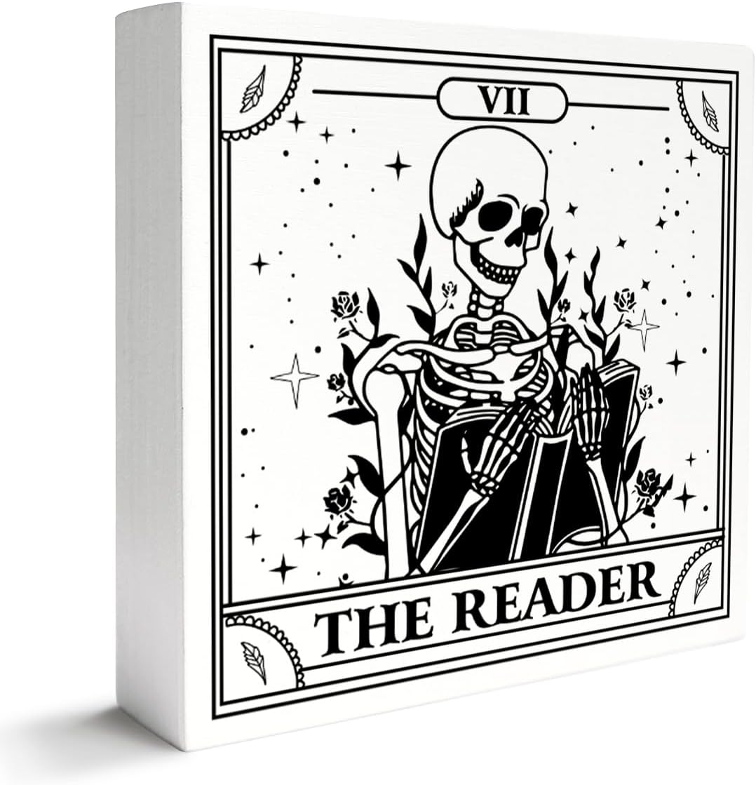 Amazon.com: Book Lover Decor Wooden Box Sign, Reader Bookworm Bookish ...