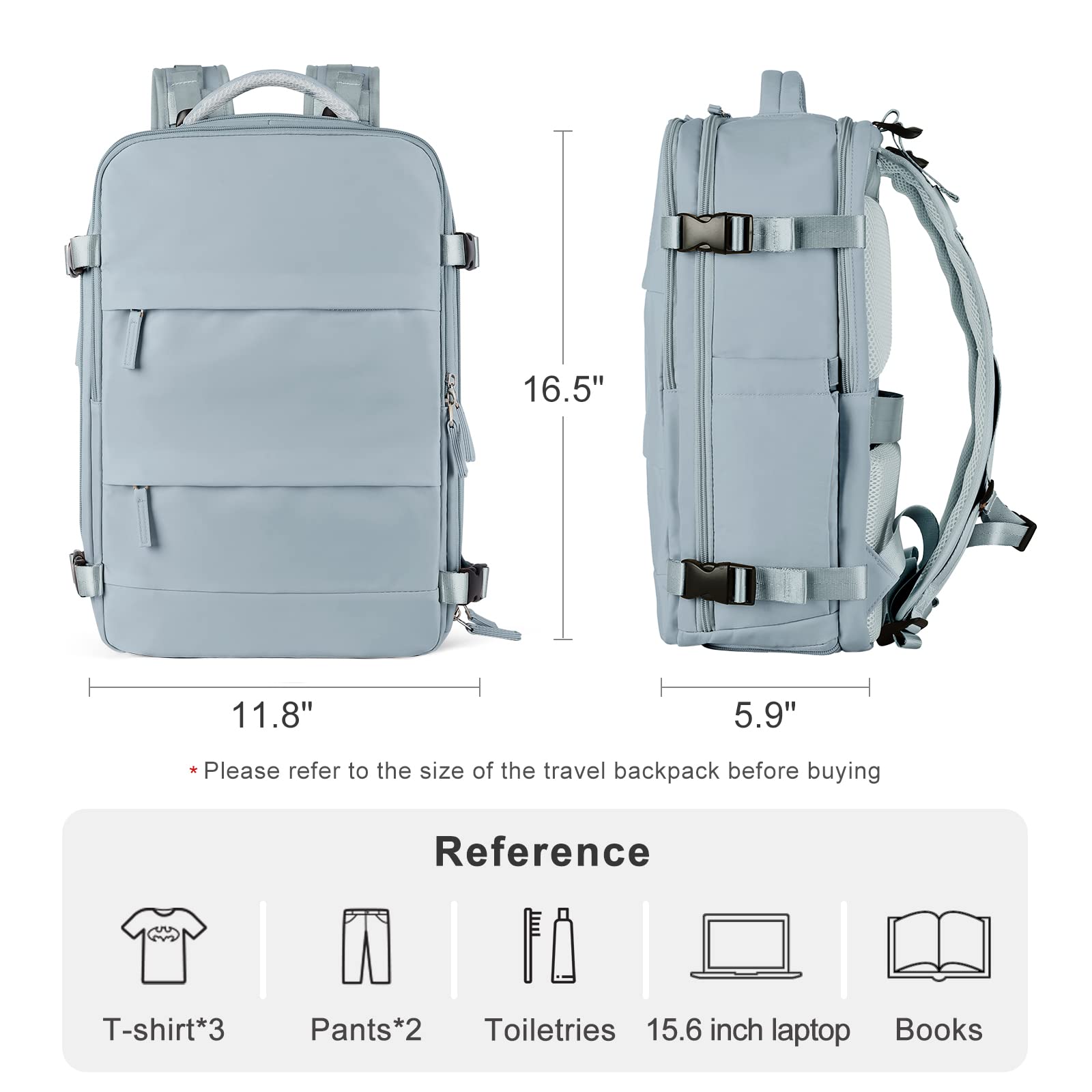 coofay Travel Backpack For Women Men Airline Approved Carry On Backpack ...