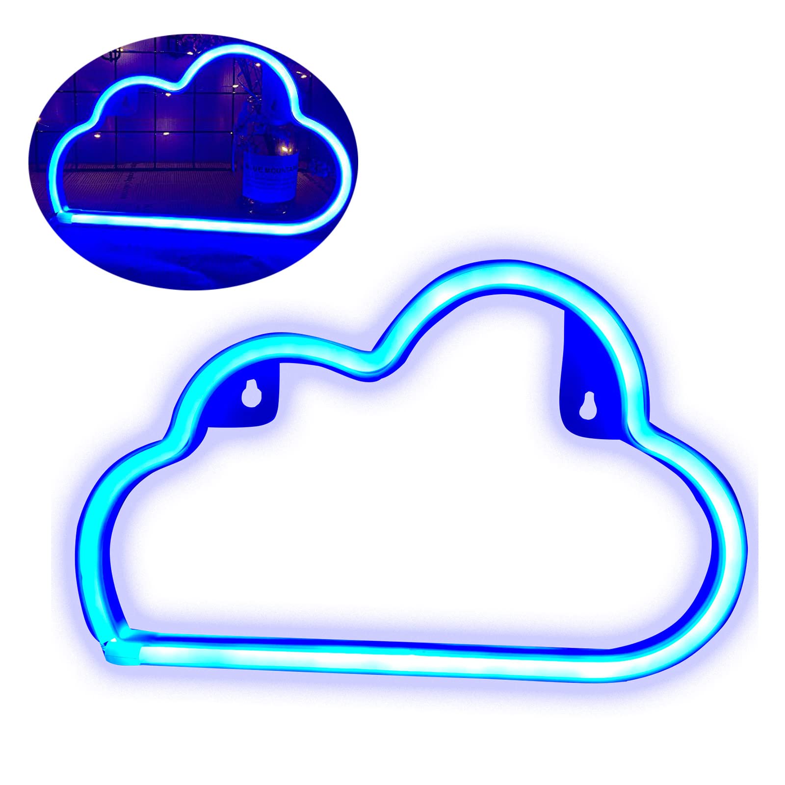 ENUOLI Neon Light Cloud Neon Signs Cloud Neon Lights Blue Neon Light ...