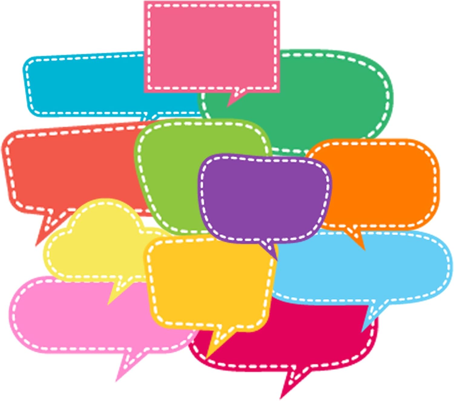 Amazon.com: 48 Pcs Speech Bubble Cutouts,Classroom Décor 8 Inch and 6 ...
