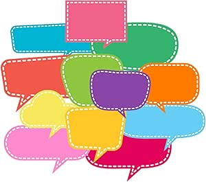 48 Pcs Speech Bubble Cutouts,Classroom Décor 8 Inch and 6 Inch Talking ...