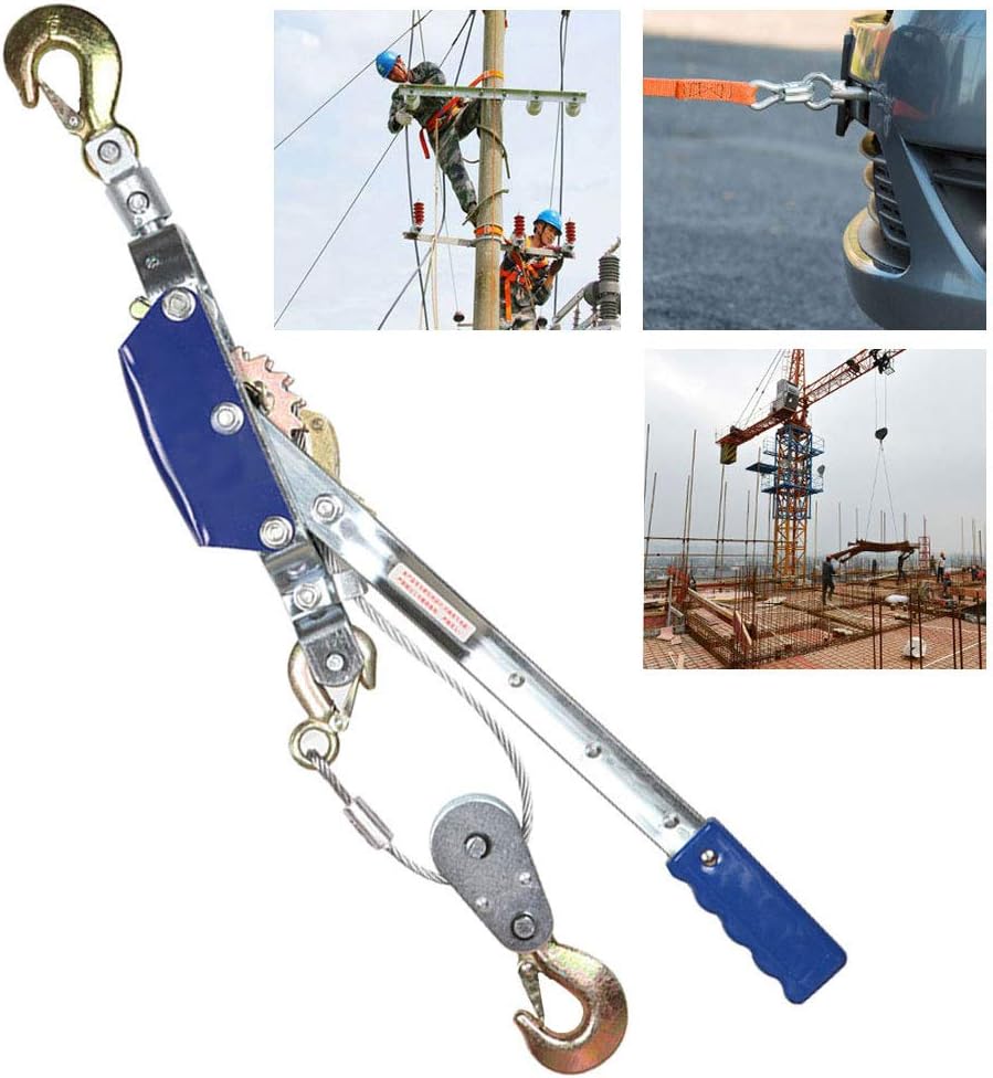 Amazon.com: Large Rocker Hand Winch Ratchet Puller Portable Steel Power ...