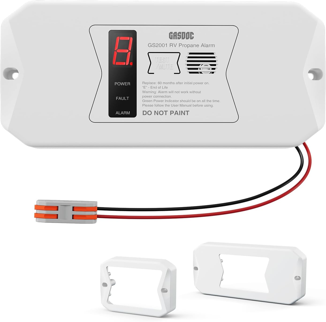 Camper Gas Detectors for Natural Gas & RV Propane Leak, DC 12V Corded ...