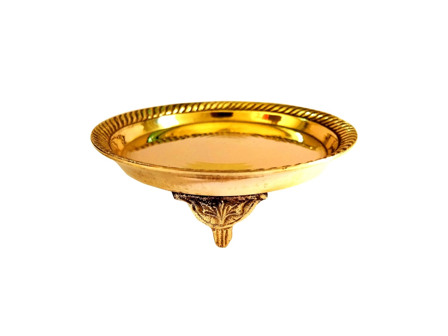 CLAP24 Small Decorative Plain Mukkali Brass Plate Chowki / Stand For ...