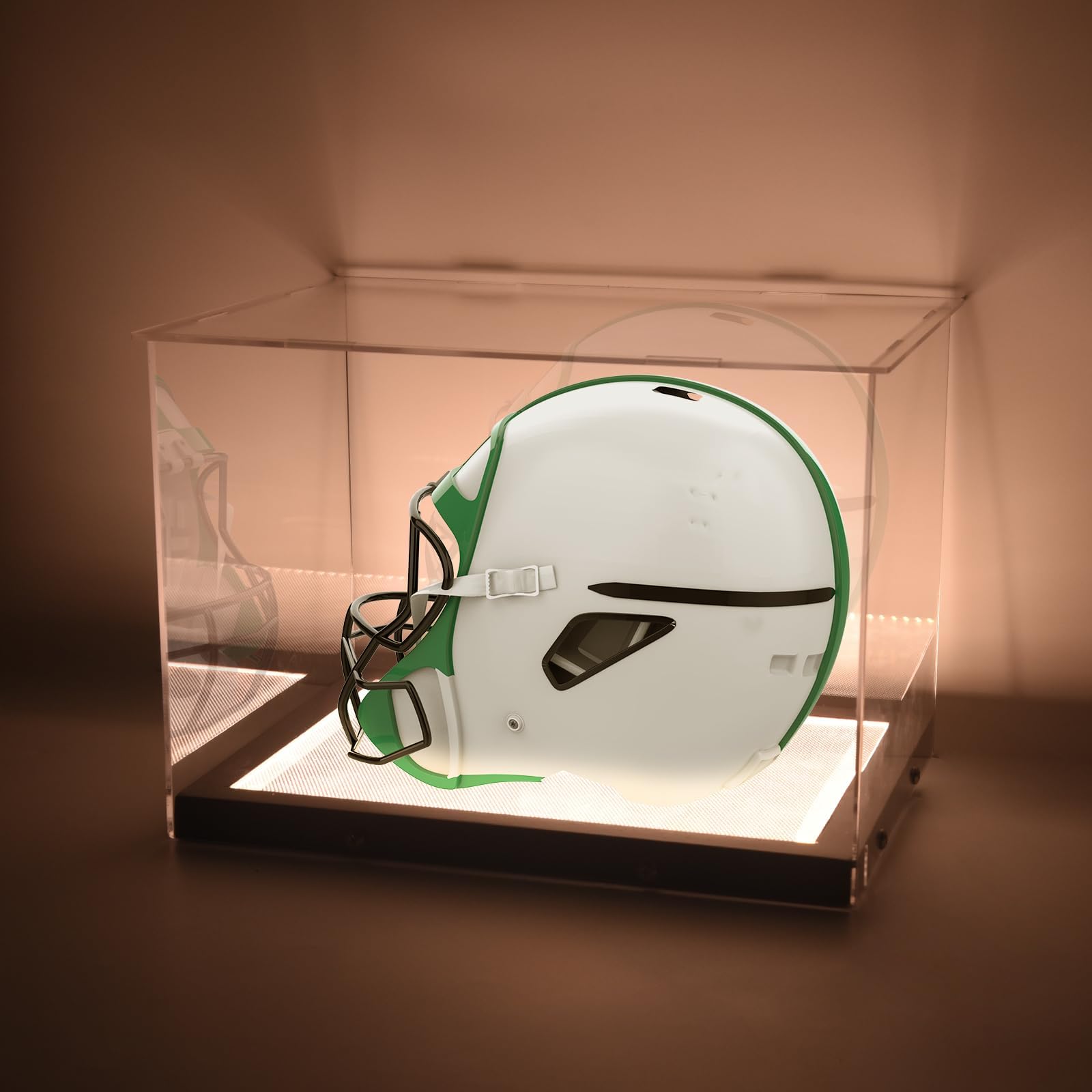 Amazon.com: Mini Football Helmet & Ball Display Case Stand Box Sports ...