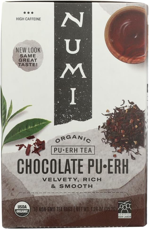 Amazon.com : NUMI TEA TEA,OG2,CHOCOLATE PUERH, 16 BAG : Grocery Tea ...