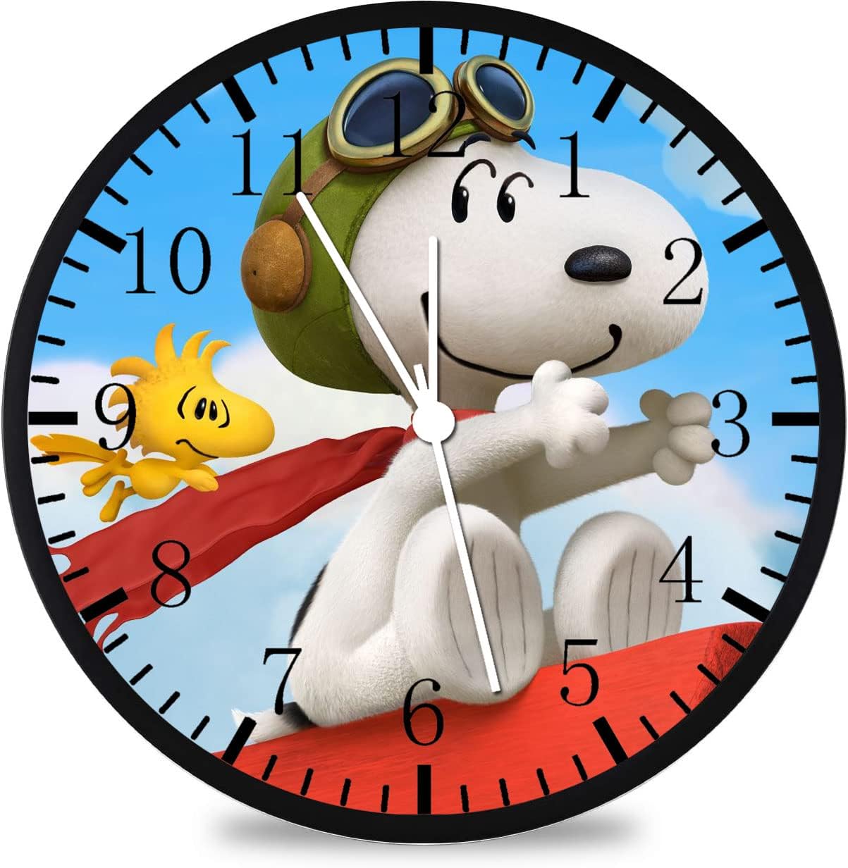 Amazon.com: Cartoon Wall Clock Large 12" Clear Glass Face Silent Non ...