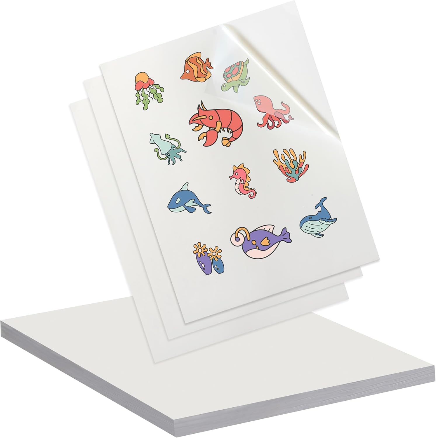 Amazon.com : TOTiyea 50 Pack 90% Clear Printable Vinyl Sticker Paper ...