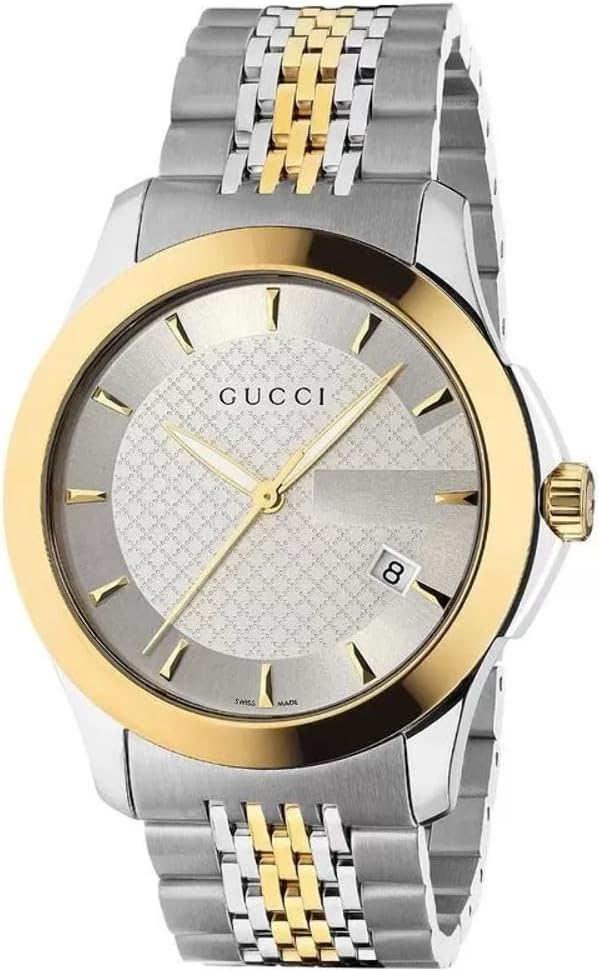 Gucci G-Timeless Men's Two-Tone Watch YA126409 : Frida Giannini: Amazon ...