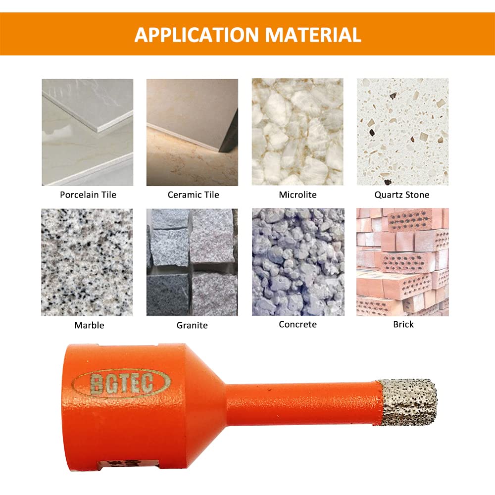 Snapklik.com : Dry Diamond Core Drill Bits - BGTEC 5/8" 16mm Diamond ...