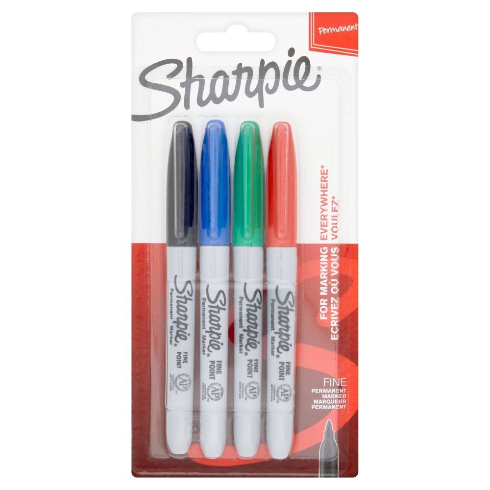 Sharpie Fine Point Permanent Markers 4 Pkg Red Blue Black | Desertcart INDIA