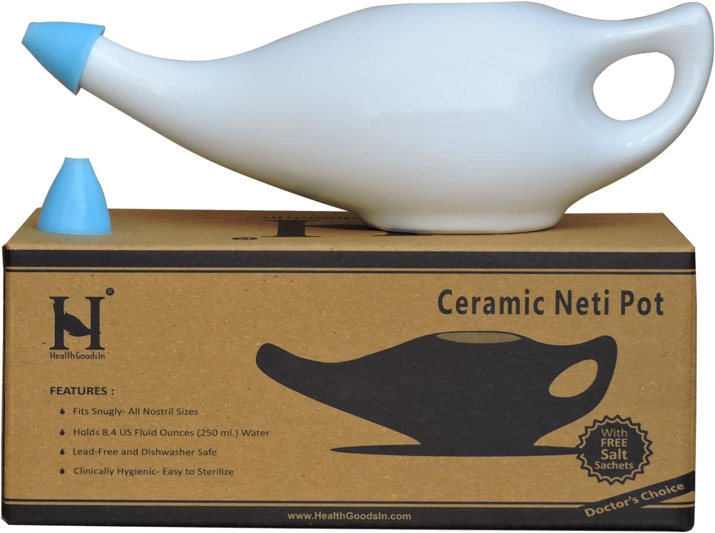 Amazon.com: Ceramic Neti Pot Premium Handcrafted, Nose Cleaner for ...