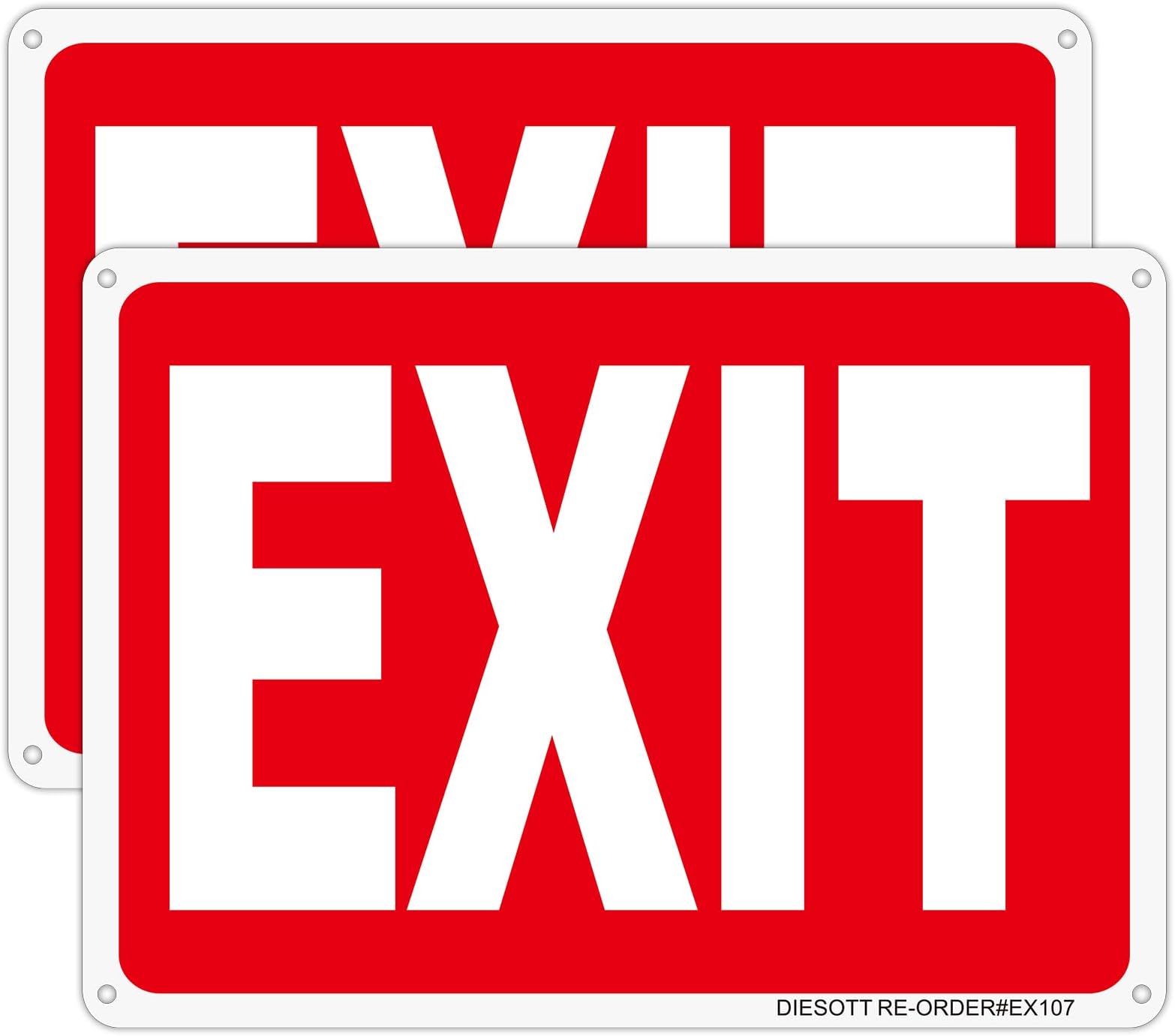 Amazon.com: DIESOTT 2 Pack Not an Exit Signs, 10x7 Inches Aluminum ...