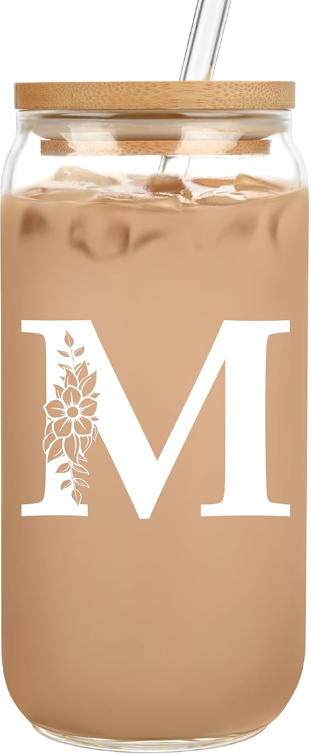 Amazon.com | Personalized Gifts for Women, Monogrammed Glass Cups with ...