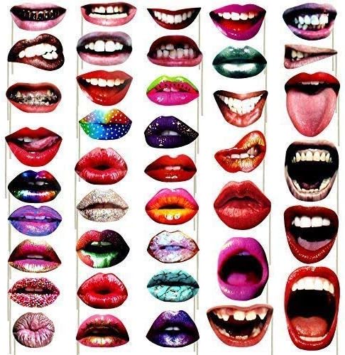 Amazon.com: musykrafties Funny Mouth Lips Realistic Photo Booth Props ...