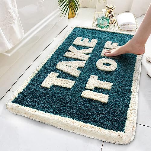Amazon.com: XYRuiHang Green Beige Bath Rugs for Bathroom, Take it Off ...